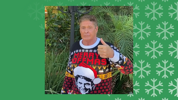 The Hoff im wohl coolsten Weihnachtspulli | 90s90s